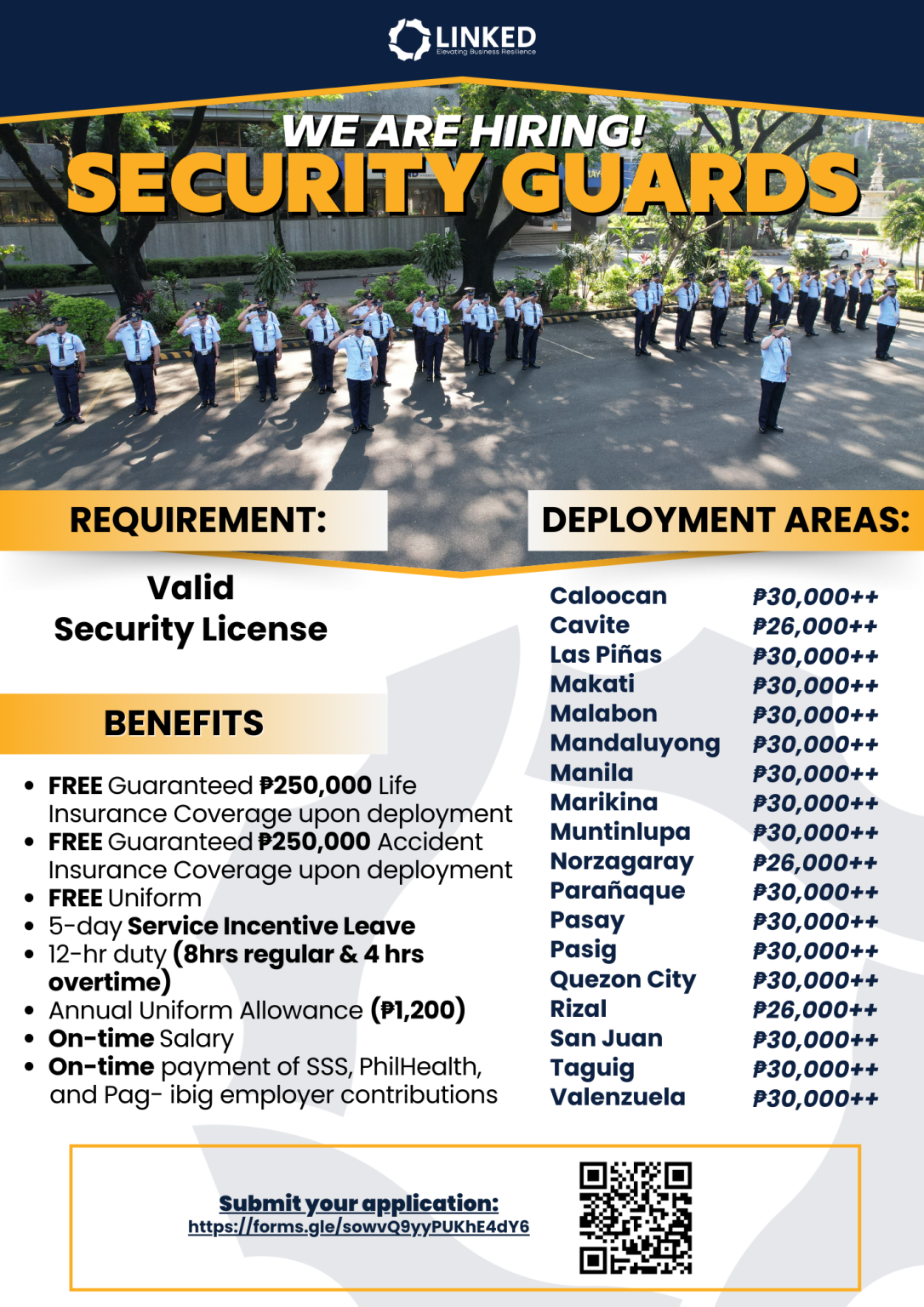 HIRING: Security Personnel - LINKED Group: Safety and Security