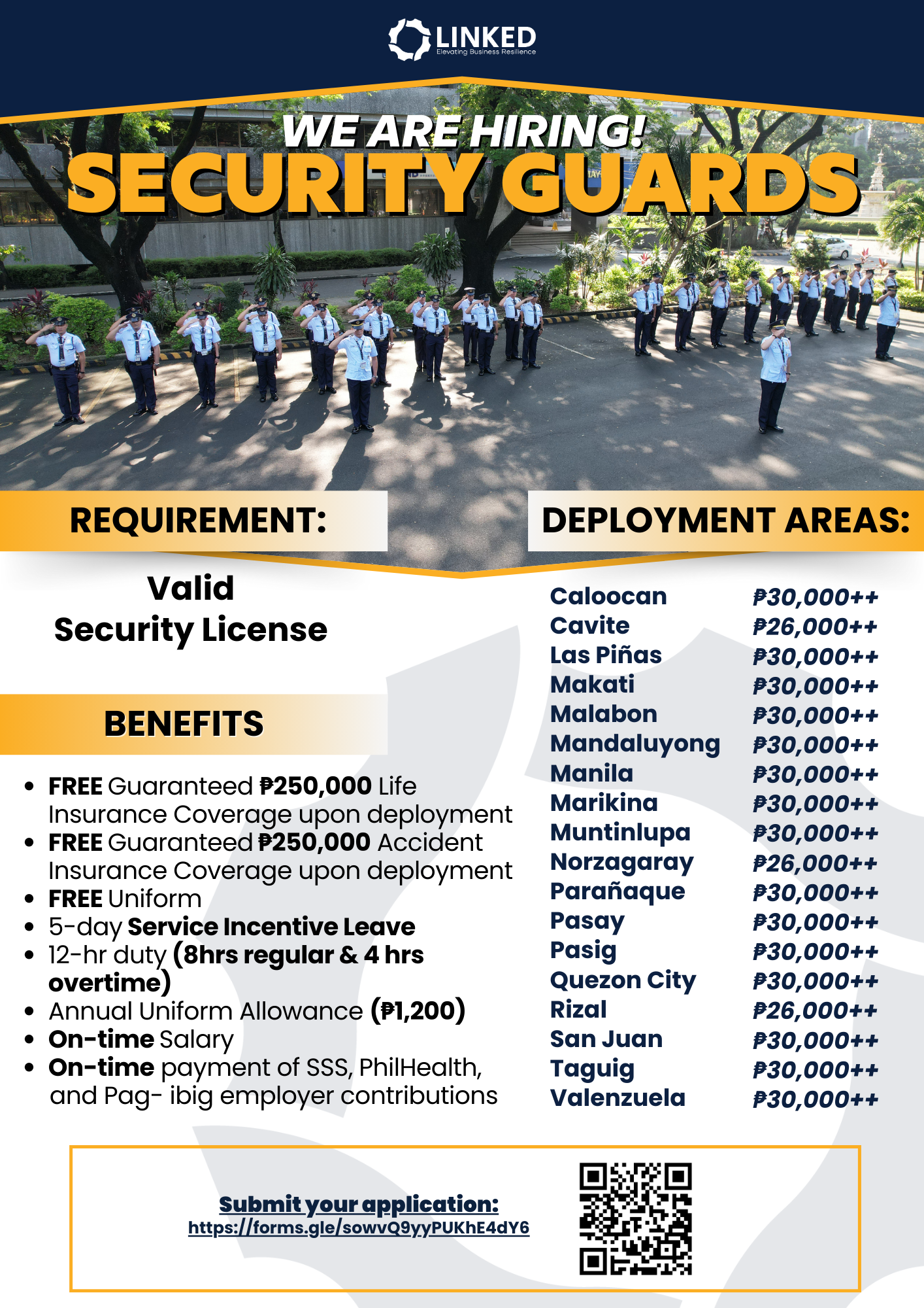 HIRING: Security Personnel - LINKED Group: Safety and Security