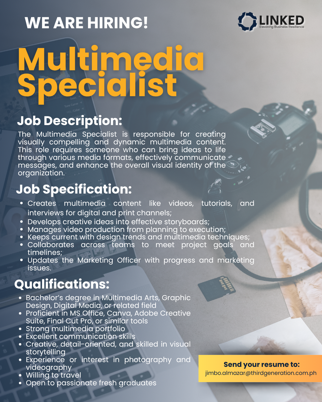 Join Our Team as a Multimedia Specialist