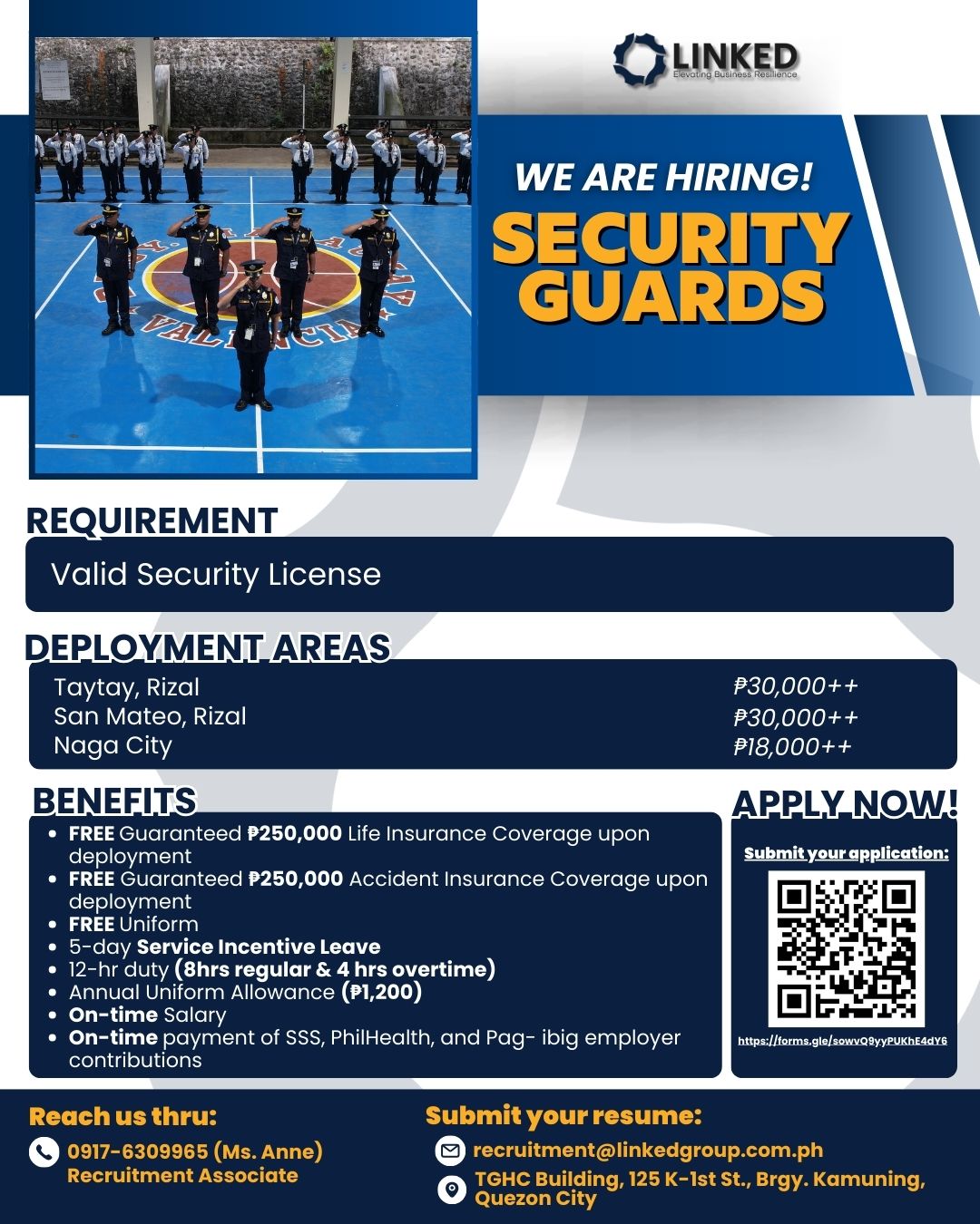 We Are Hiring: Security Guards Committed to Excellence